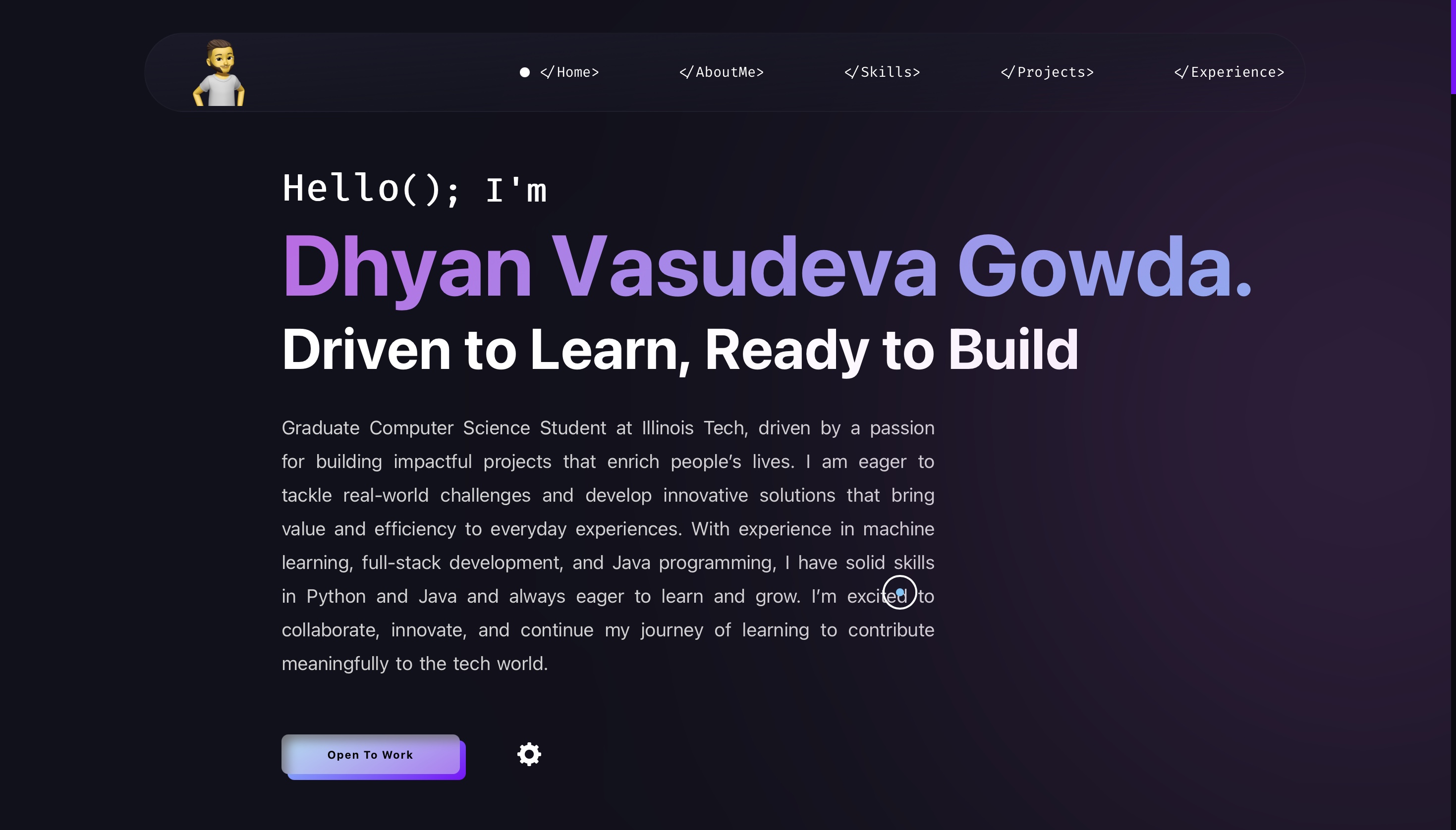Dhyan Vasudeva Gowda | Portfolio